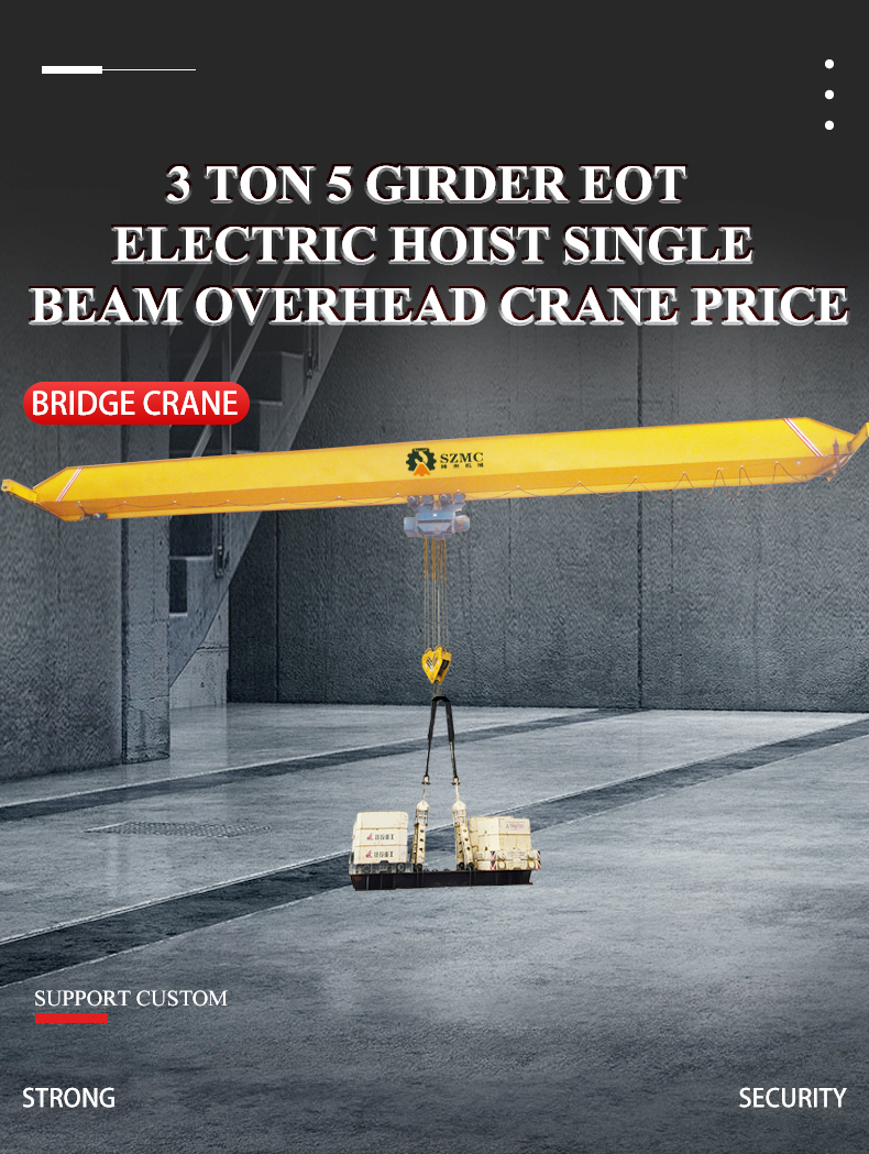 3 Ton Eot Electric Hoist Single Beam Overhead Crane Price $1000 ...