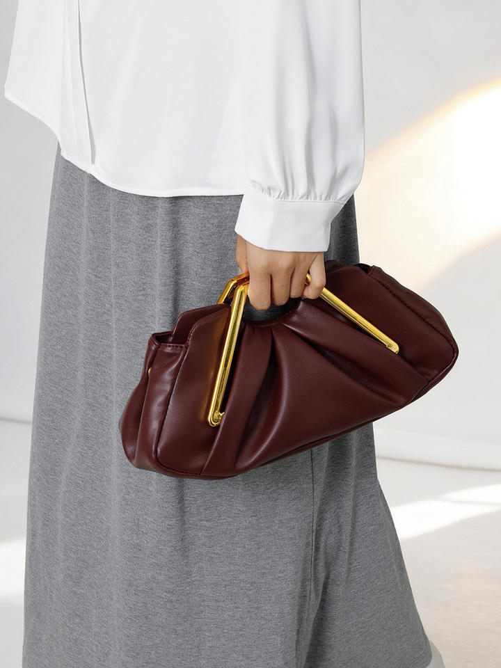 2026 New French-style Niche Design Metal Handle Cloud Bag for Women ...