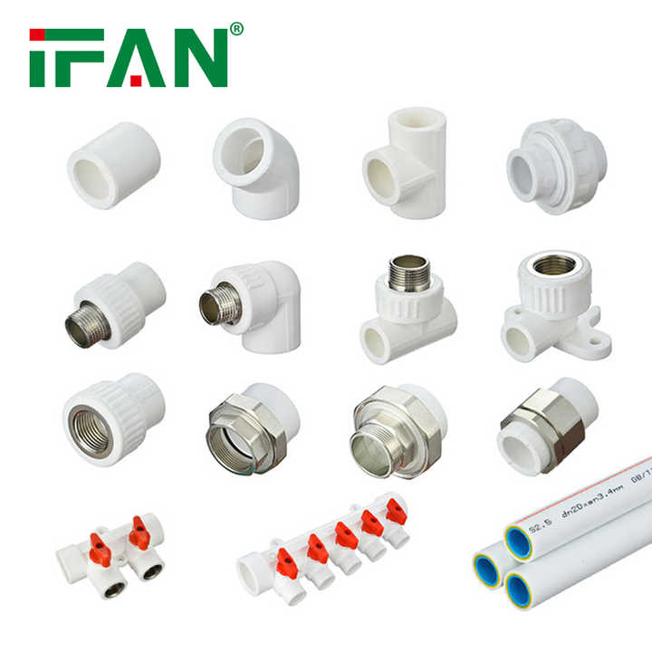 For IFAN High Pressure PPR Plumbing Fittings 20-110MM Elbow Tee Socket Green PPR Pipe Smooth ...