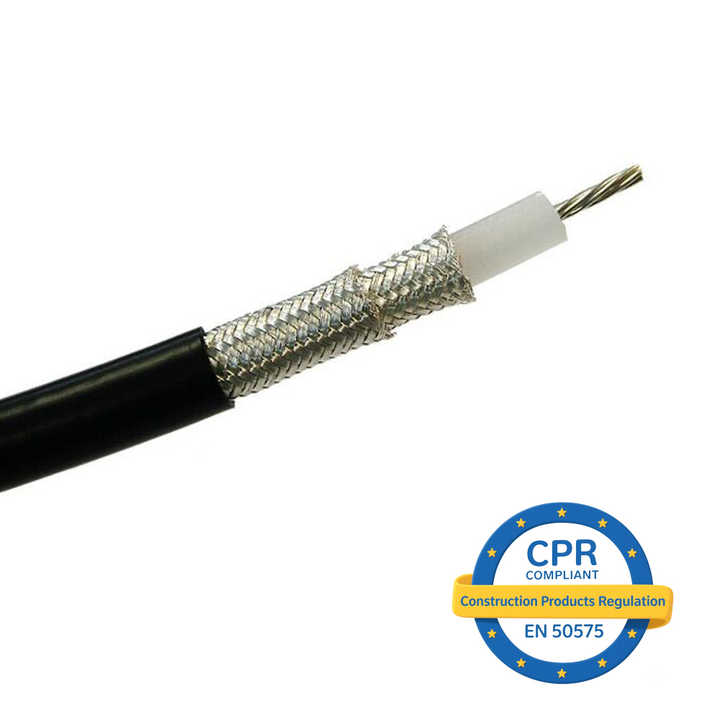 RG214 Dual Silver Copper Braid 50Ohm Coaxial Cable with LZSH PVC Jacket ...