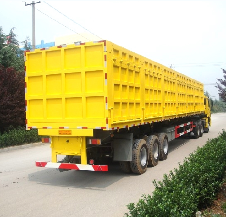 Triple 3 axle tractor side dump tipper trailer truck semitrailer russia ...