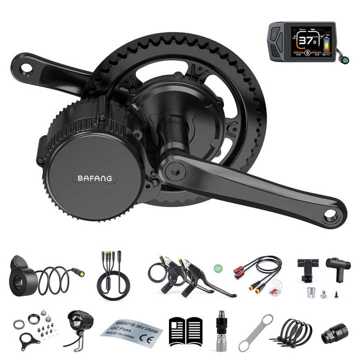 Bafang BBS 36V 48V 250W 350W 500W 750W Electric Bike Conversion Kit Mid ...