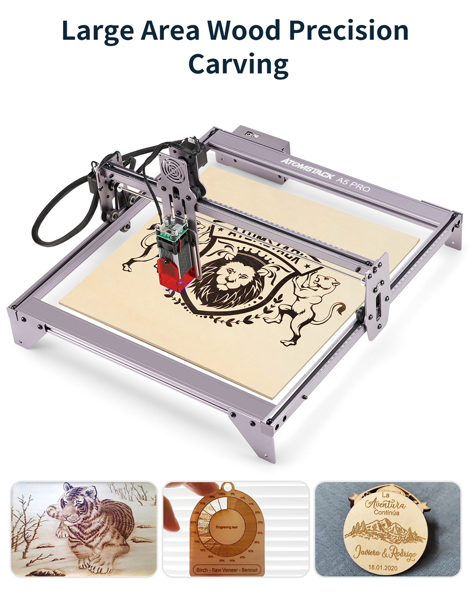 Atomstack Máy In Để Bàn 40w Thiết Kế Bảo Vệ Mắt Mới 410*400mm A5 Pro M ...