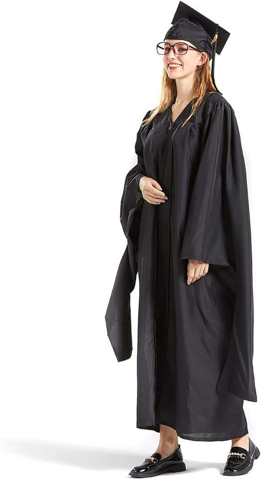 Wholesale Black Graduation Caps and Gowns With 2025 Tassel Customized ...