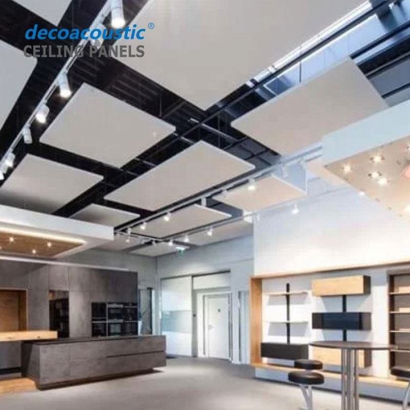 Factory Ceiling Panels Fiberglass Suspended Sound-absorbing Decorative ...