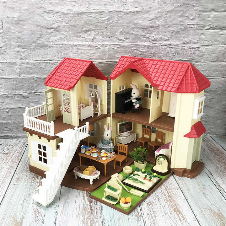 Forest Family Big Villa House Set - Role Play Toy for Kids