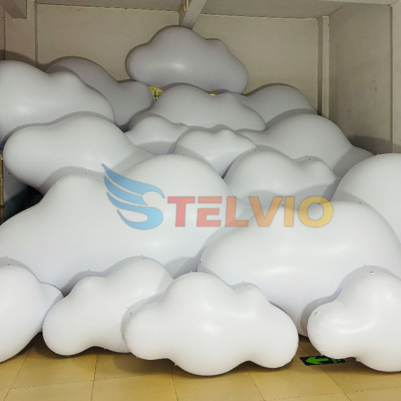 Custom Inflatable LED Clouds Huge Cloud Balloon Advertising White ...