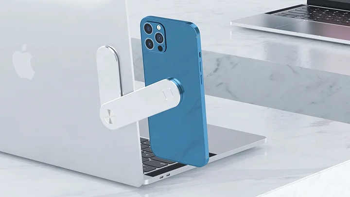 Magnetic Laptop Phone Holder Computer Monitor Side Cell Phone Foldable ...