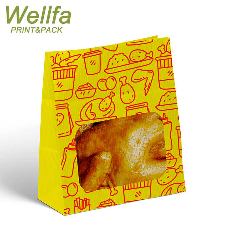 Oil-Proof Square Bottom Takeaway Fried Grilled Roasted Chicken ...
