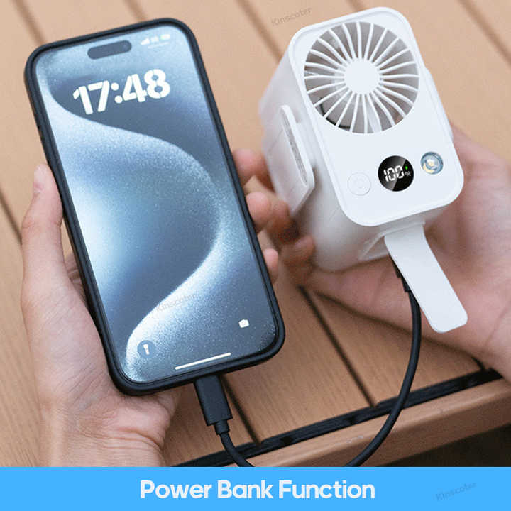 New Air Cooler Portable Fan 3600mAh Rechargeable Waist Mount Outdoor ...