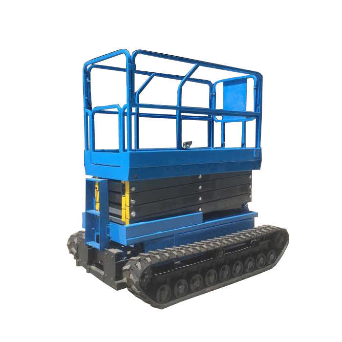 Mini man lift Self Propelled Scissor Lift On Tracks Rough Terrain ...
