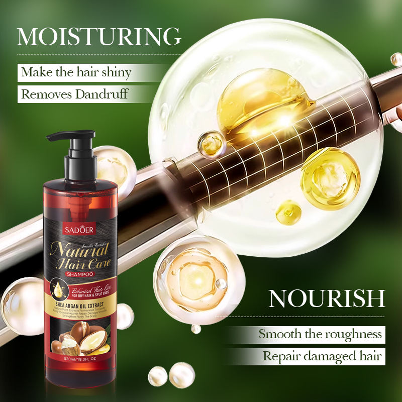 Shea Butter Argan Oil Smoothing Nourishing Shampoo Moisturizing Frizz ...