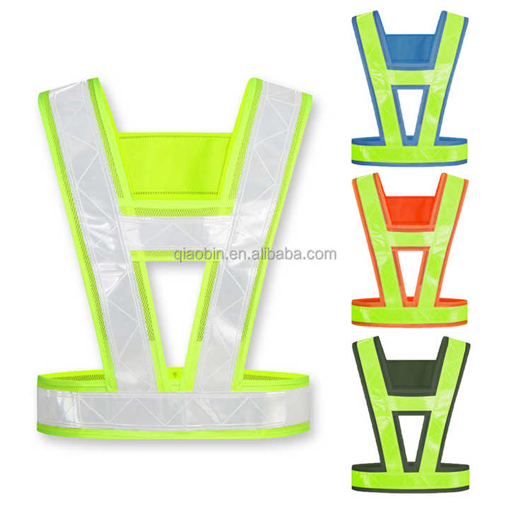 V Shape ANSI Class 2 High Visibility Reflective Safety Vest for Cycling ...