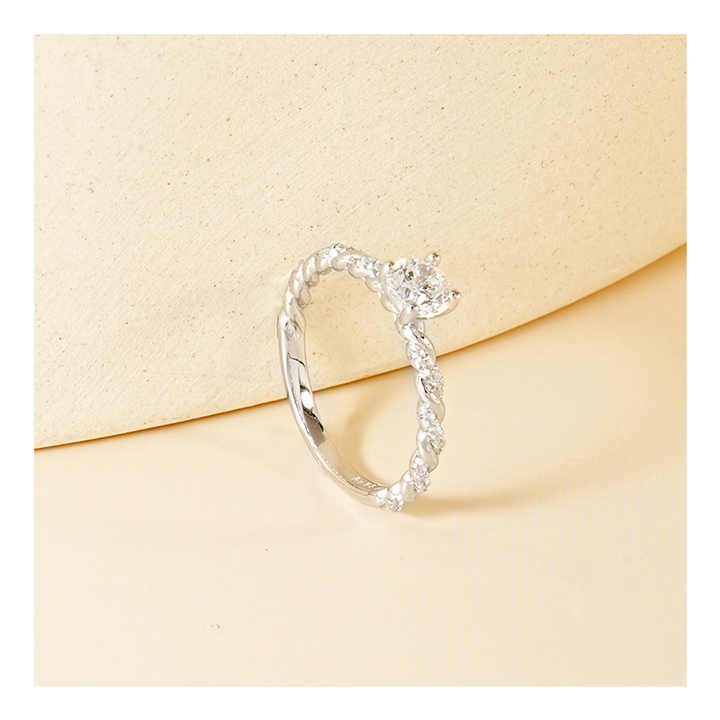 Fast Delivery S925 Sterling Silver Ring Vintage Twist Zircon Ring| Alibaba.com