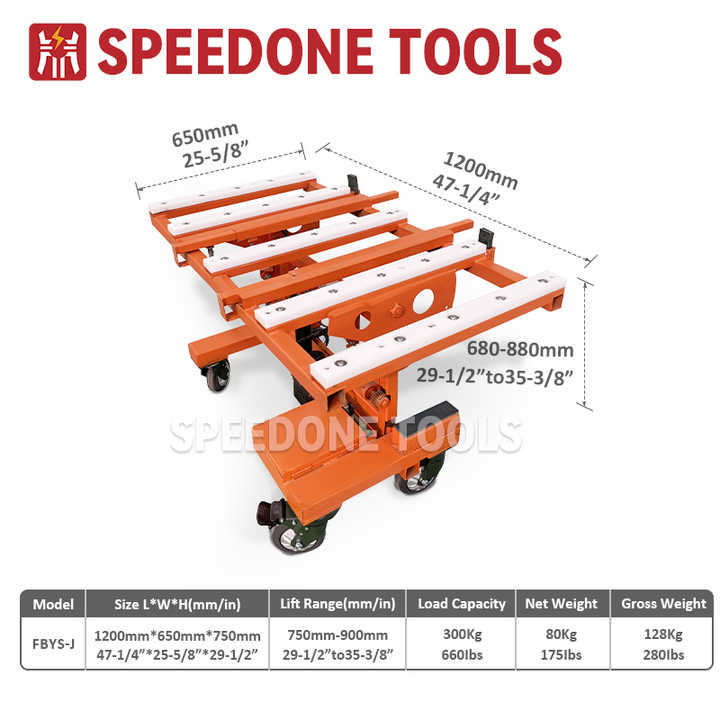 Electric Lift Slab Transport Cart - Ideal for Kitchen Installations
