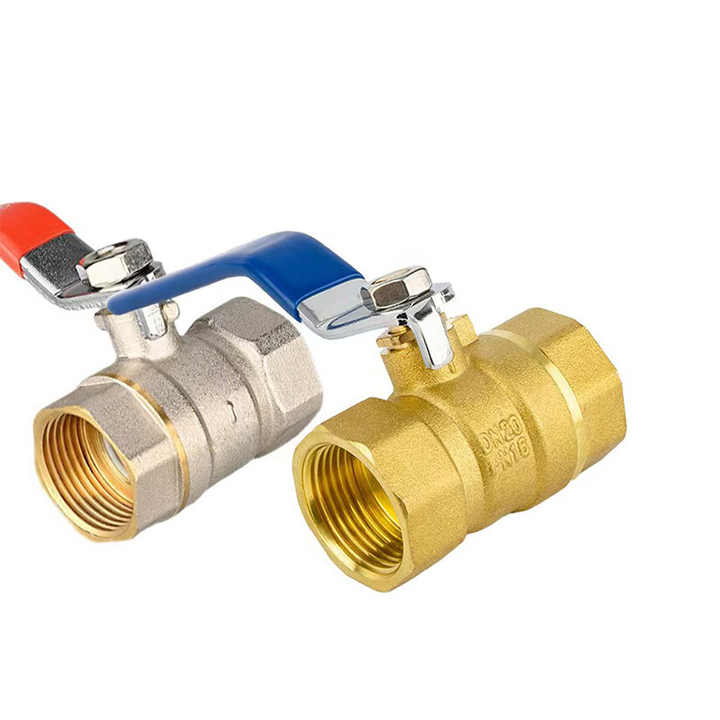 Brass Ball Valve DN20 PN25 Forged Brass Ball Valve Red Handle 1/2 Inch ...