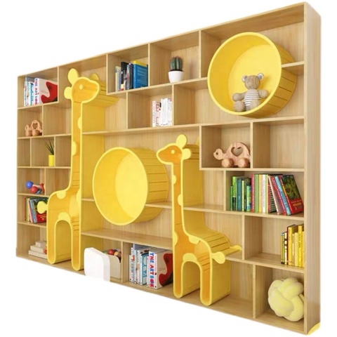 Moetry Attractive Tree Bookshelf Preschool Library Furniture Bookcase ...