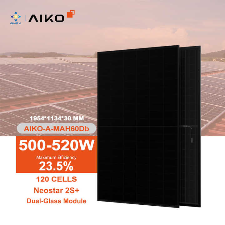 Aiko Solar Panels - Efficient 500W to 520W Bifacial Modules