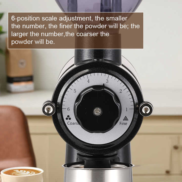 Electric 60MM Beans Grinder Machine - 5 Gears Espresso