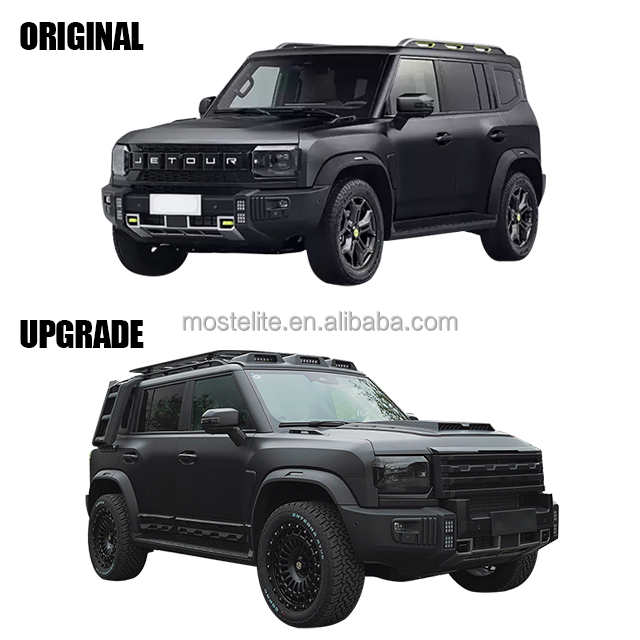Jetour T2 Roof Rack Light Front Grill Hood Side Ladder