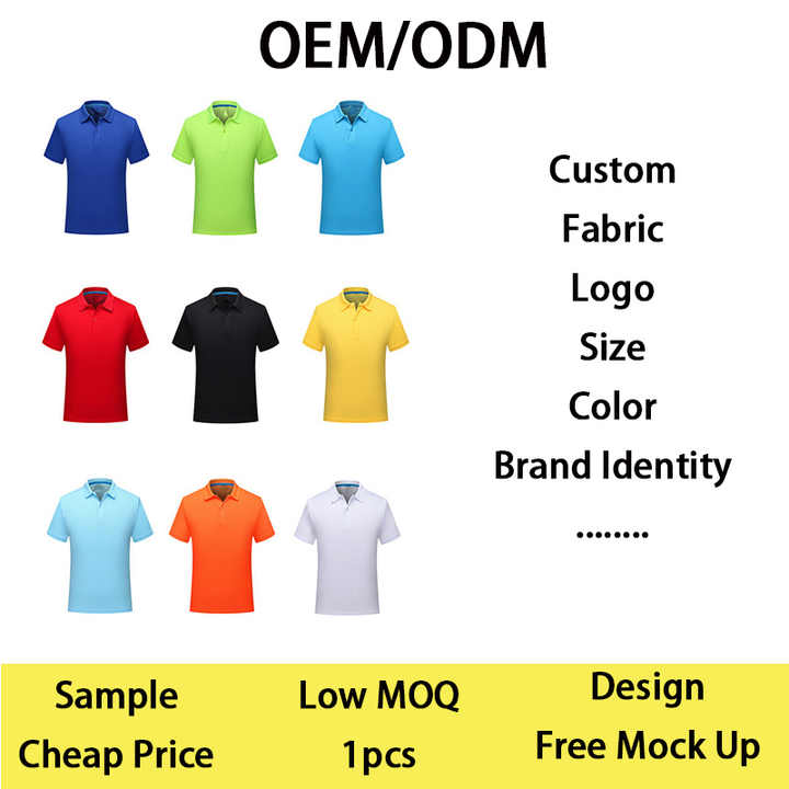 Wholesale 100% Polyester Polo Shirts with Custom Embroidery