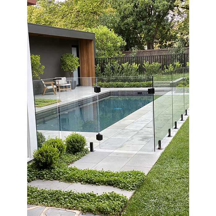 Modern Outdoor Garden Swimming Pool Fence Spigot Frameless Glass ...