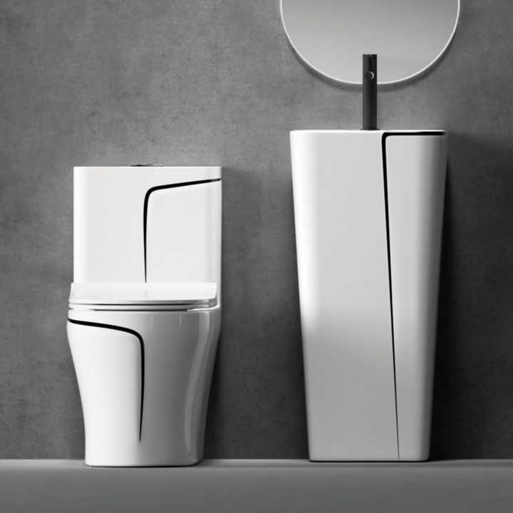 Sanitary Ware Suit - Modern Ceramic Toilet Set for Hotels