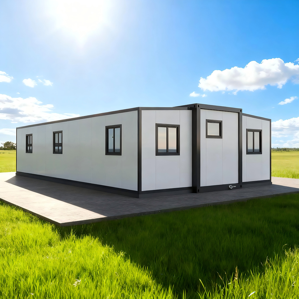 40ft Expandable Steel Container House Double Wing Expansion with ...