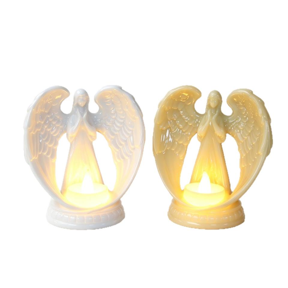 Candle Lamps Tea Lamps LED Angel Blessing Style LED Candles Holder ...