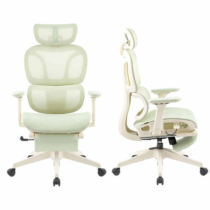 Lumbar Support 2D Headrest White Frame Boss Executive Full Mesh ...