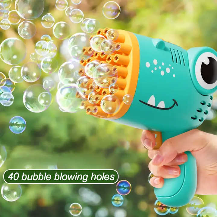 40 Holes Bubble Gun Electric Automatic Soap Bubbles Machine Gun for ...