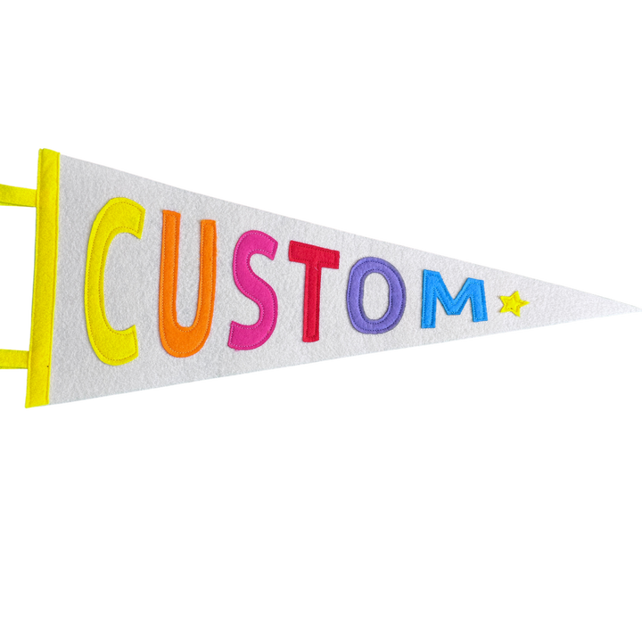 Customizable Felt Embroidery Pennant Flag Kids Room Nursery Wall ...