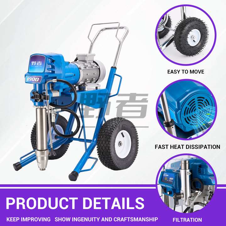 220V Professional High-Pressure Airless Spraying Machine Large Electric Brushless Motor ...