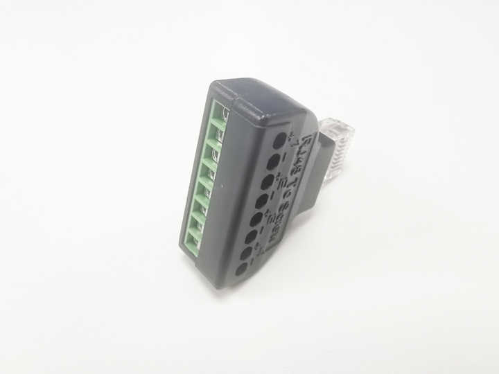 RJ45 Male to 8 Pin Terminal Connector Screw Adapter Block Cable BNC ...