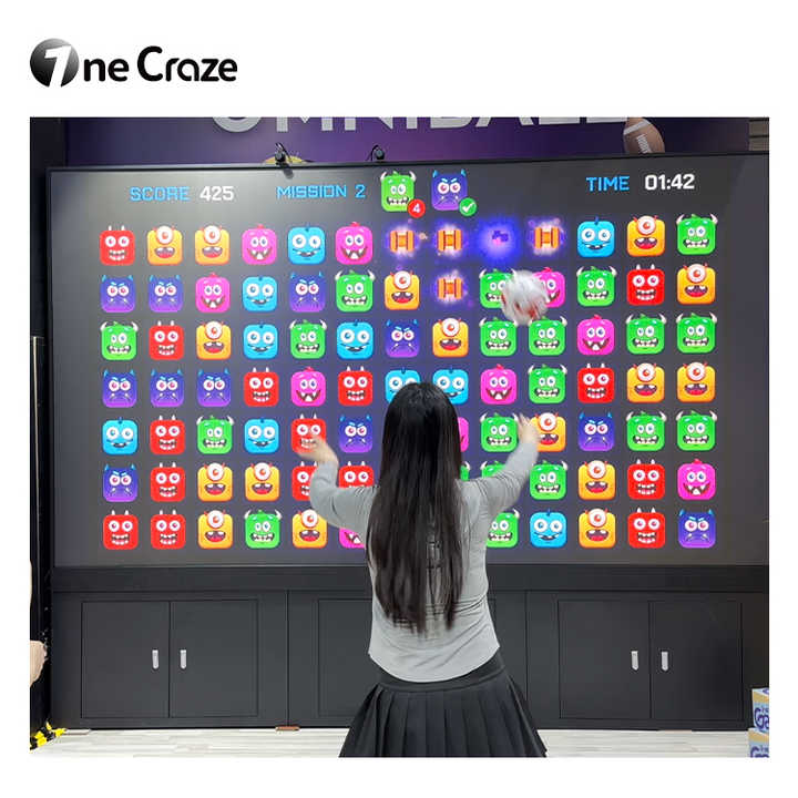 Rickleball Ball Game Screen Display Screen Interactive Wall Multiplayer ...