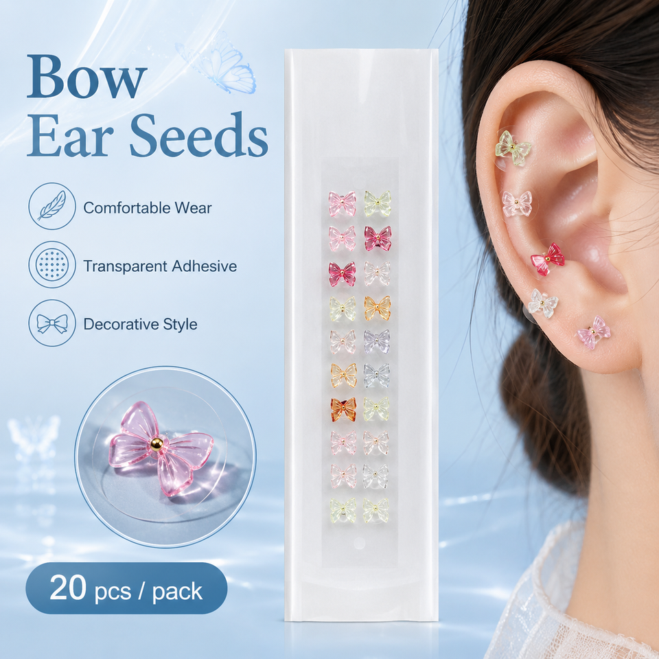 Ear Acupoints Stickers Crystal Magnetic Ear Seeds Transparent Adhesive ...
