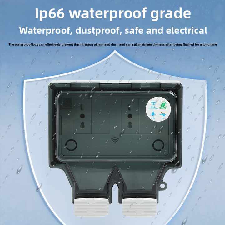 16A IP66 Outdoor Waterproof Socket with Tuya Smart Remote Control ...