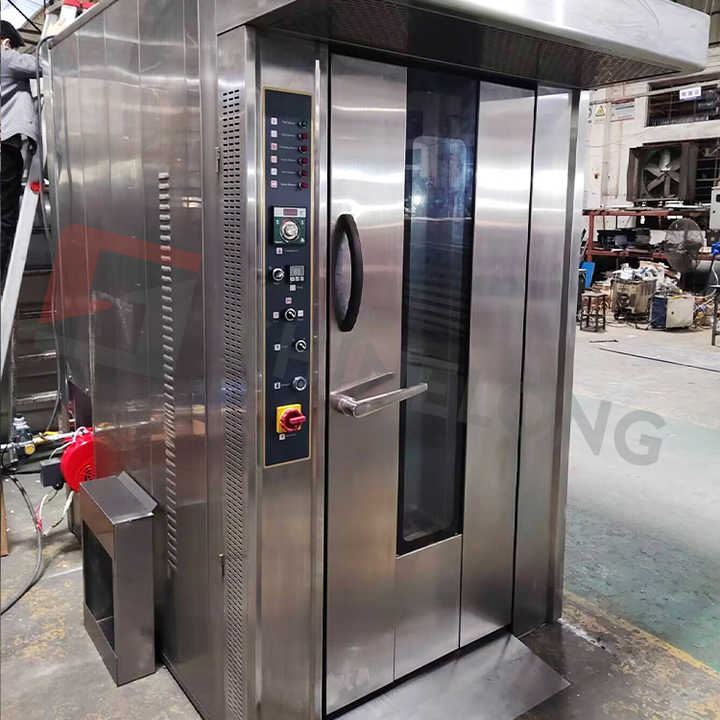 32 Trays Rotary Oven Gas Electric Big Rotating Bakery Rotary Rack Oven ...
