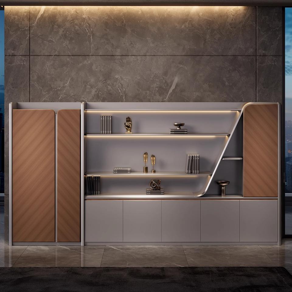 Modern Luxury Modular Executive Office Desk with Panel Design Wooden ...