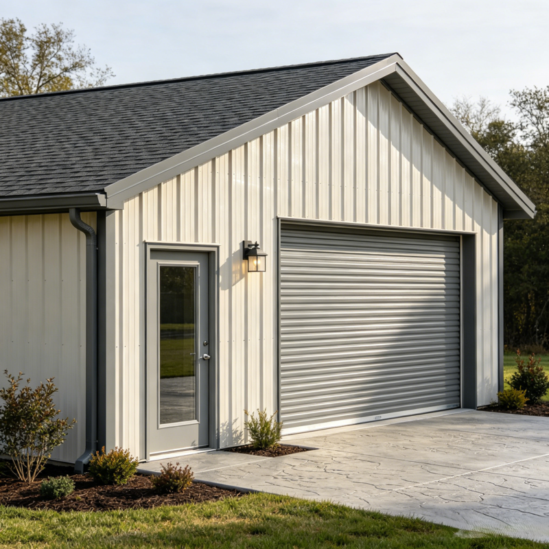 Steel Structure Warehouse Garage Prefab Metal Frame Multi-purpose ...