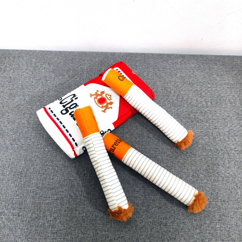 In Stock Dog Sound Cigarette-Shaped Plush Toy with Box Durable Chewable ...