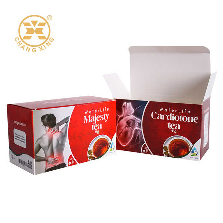 Custom Empty Tea Bags Box Small Cardboard Black Red Teabags Containers ...