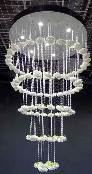 Y570Wedding Crystal Round Ceiling Decoration Wedding Hall Stage Ceiling ...