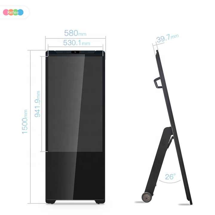 43 Inch battery powered digital poster portable advertising boards ...