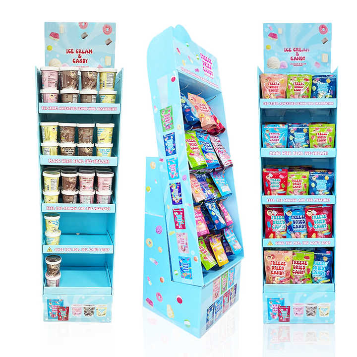Custom Pop Creative Candy Floor Display Unit Rack Retail Store Product ...