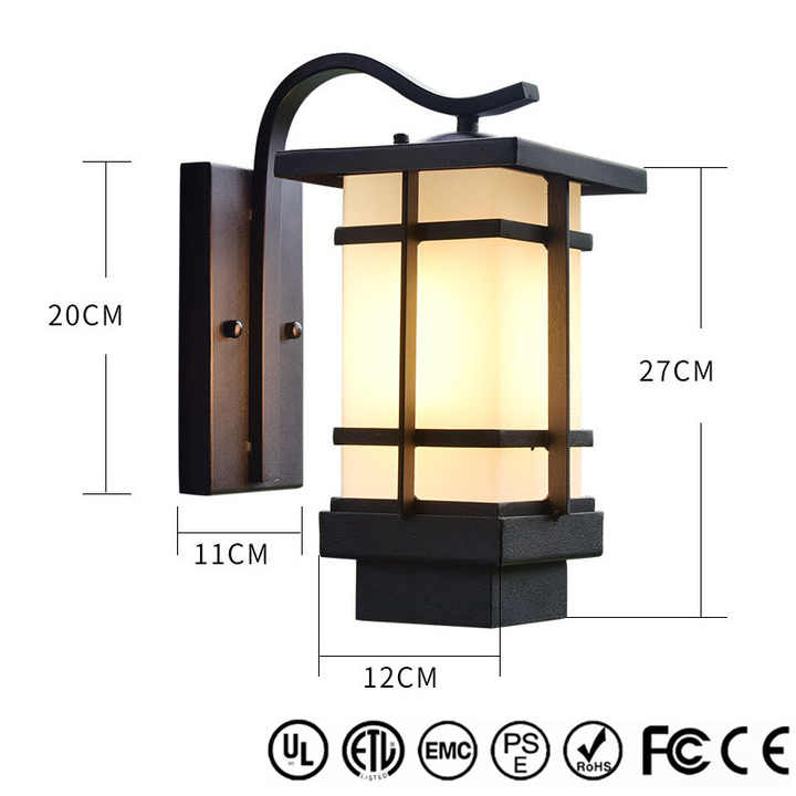 モダンガーデンip65 led屋外ウォールライト屋外防水照明器具壁取り付け用燭台ブラックヴィンテージランタンled屋外ウォールランプ ...
