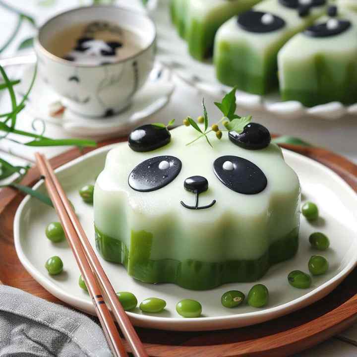 M40575 Panda Glutinous Rice Cakes Cartoon National Treasure Jelly Ice ...