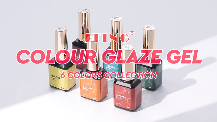 JTING High Pigment Glaze 6colors Jelly Gel Polish Set Hema Free Vegan ...
