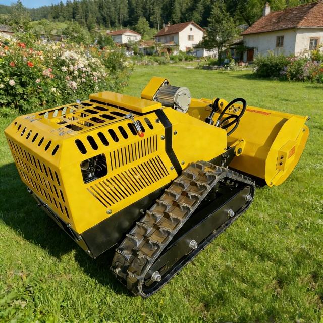 Automatic Remote Controlled Lawn Mower for Orchards and Farms Tracked ...
