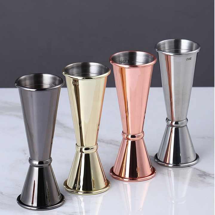 Factory Direct Japan Style 30ml 60ml Wholesale Drinks Measuring Jiggers Silver Stainless Steel ...